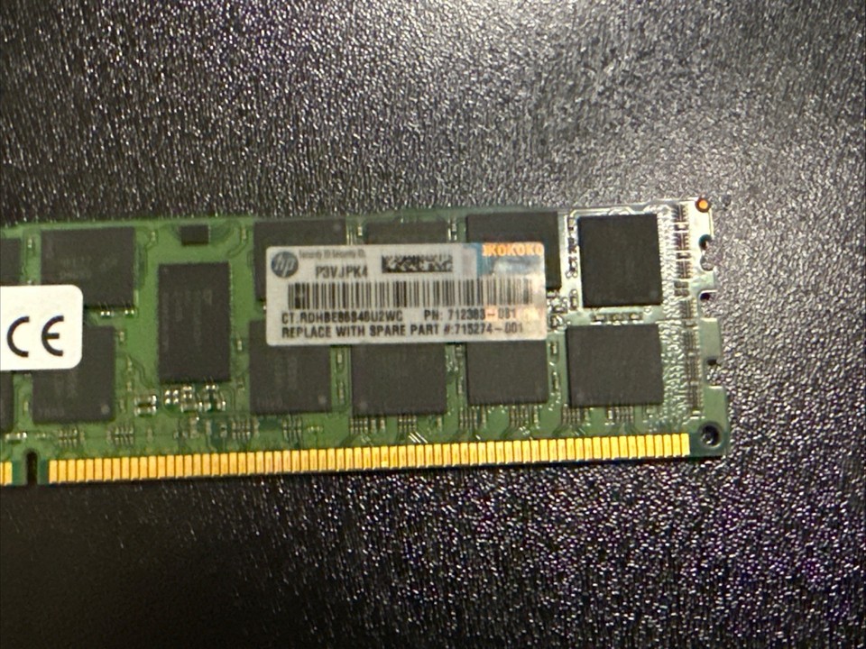 708641-B21 712383-081 715274-001 16GB PC3-14900 DDR3-1866 RDIMM HP ...