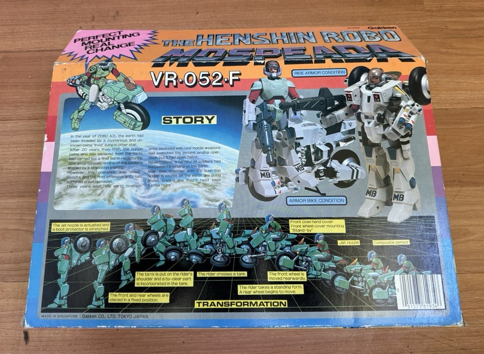 Gakken Robotech Mospeada VR-052F Scott Bernard Cyclone Bike Armor ...