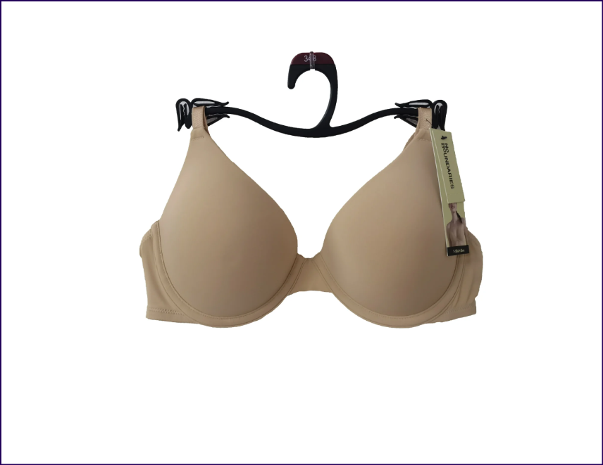 No Boundaries Women’s T‑Shirt Bra Lightly Lined Underwire Sizes 34A ...