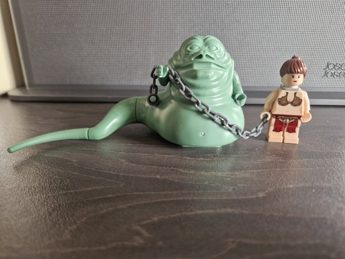 Lego Star Wars Mini Figures Jabba The Hutt Sw0071 And Princess Leia ...