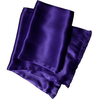 NEW Royal Silk® Deep Purple Aviator Scarf 2-Layer Satin Silk | eBay