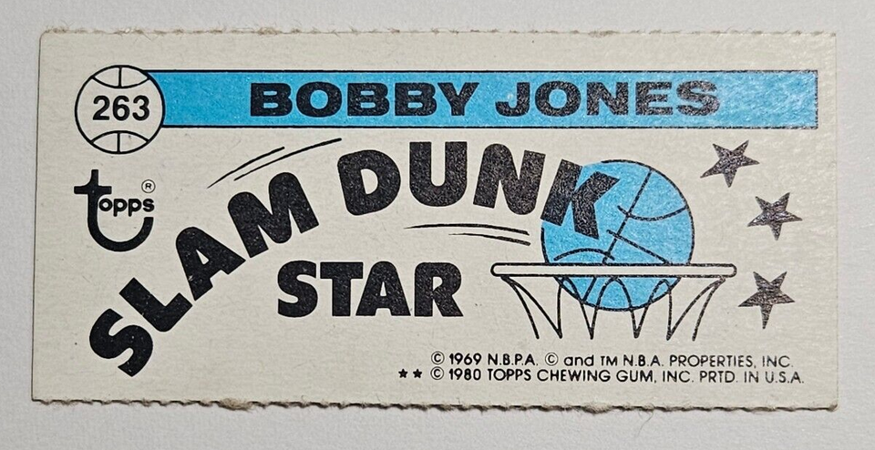 1980-81 Topps Basketball Single Panel #263 Bobby Jones Slam Dunk | eBay