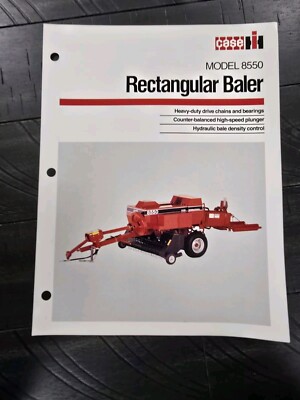 1990s 8550 Rectangular Baler Dealer Spec Sheet Case IH International ...