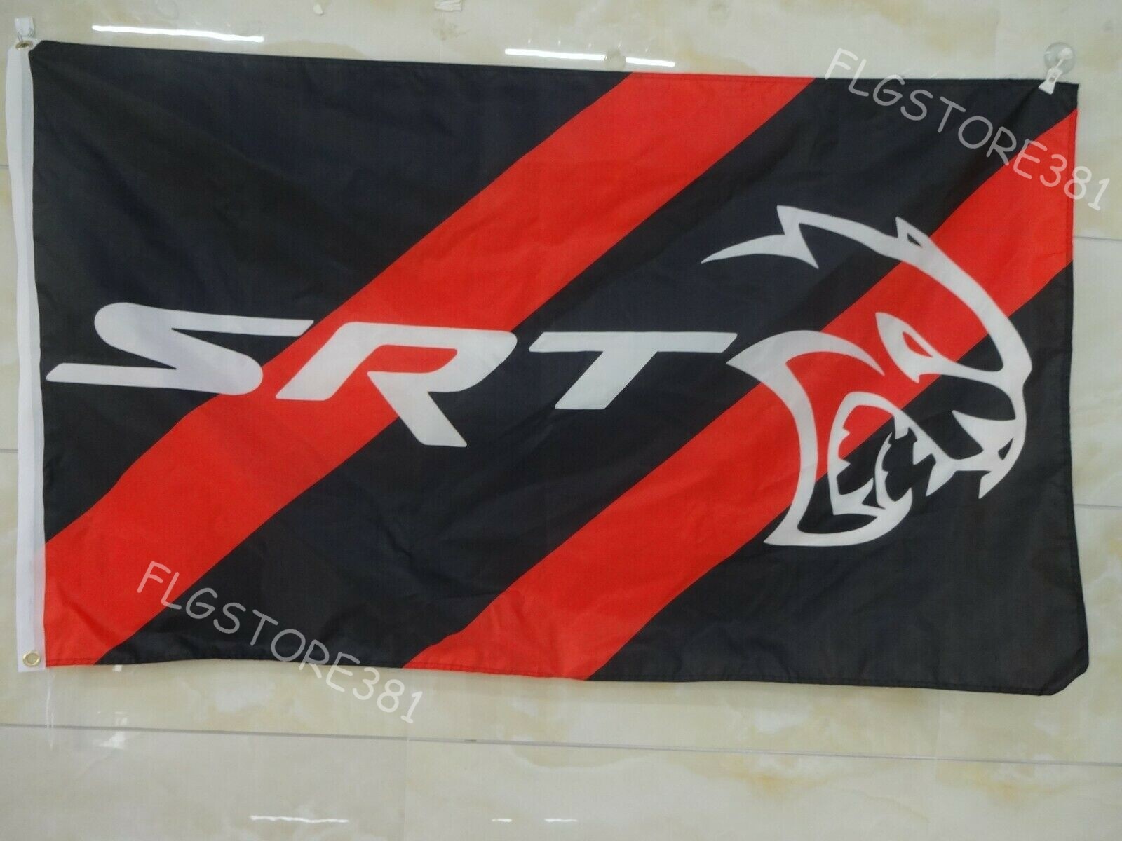 Srt Flag Banner 3X5ft Dodge Challenger Charger Srt Hellcat Logo Wall ...