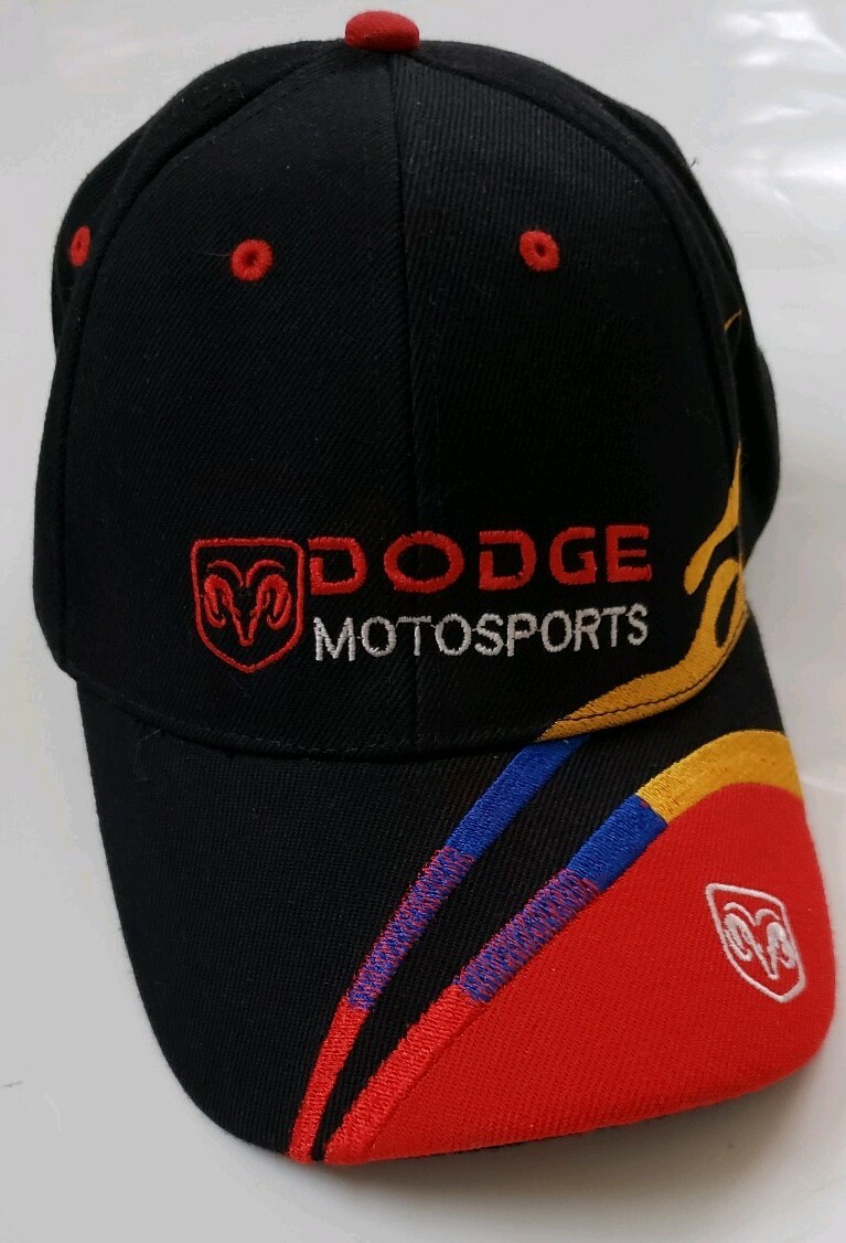 Dodge Motorsports Logo Full Panel Cotton Hook and Loop Hat NASCAR | eBay