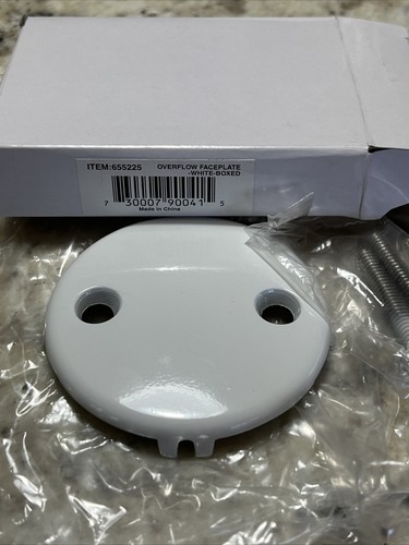 Aqua Plumb Universal Bathtub Drain Two Hole Overflow Face Plate White ...