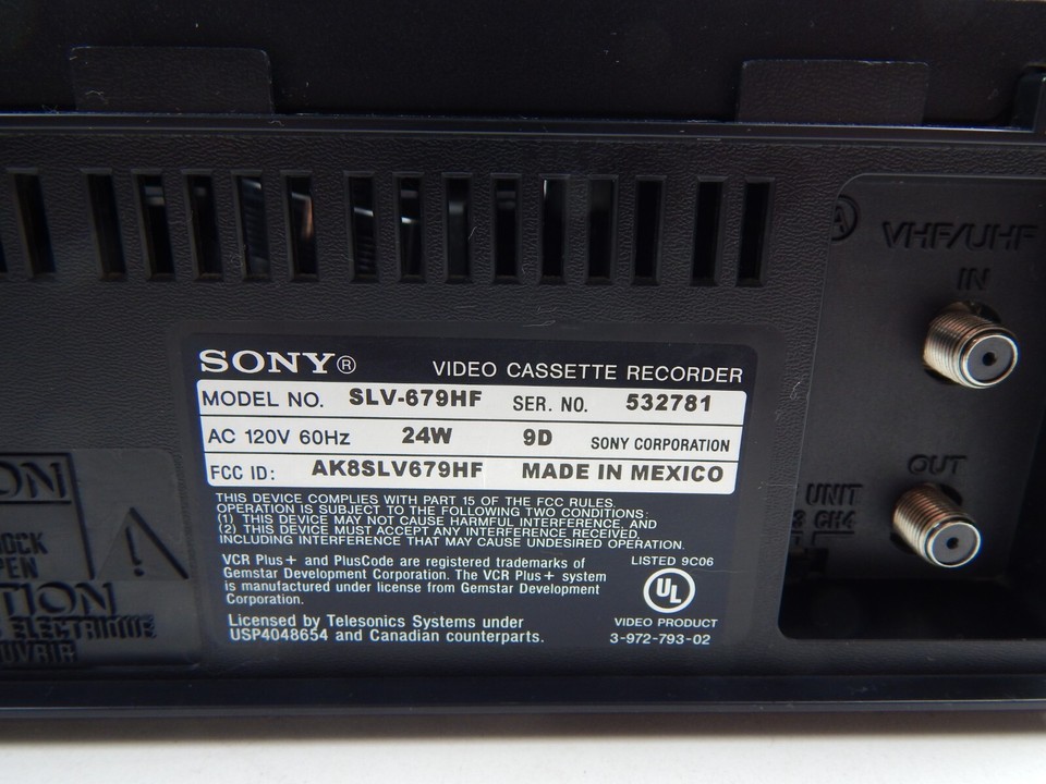 Sony SLV-679HF VCR VHS Player Recorder Hi-Fi Stereo w/ Remote MOSTLY ...