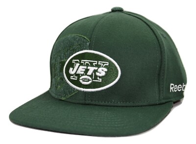 New York Jets Reebok NFL Dual Threat Flex Fit Flat Bill Football Cap ...