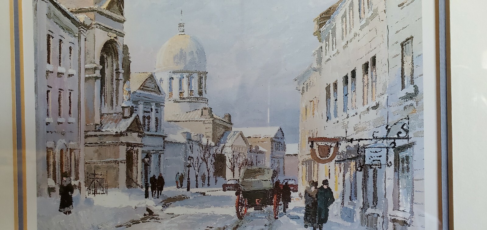 Inge Claussen Signed/Framed "Bonsecours Market" Litho Canadian Art Card ...