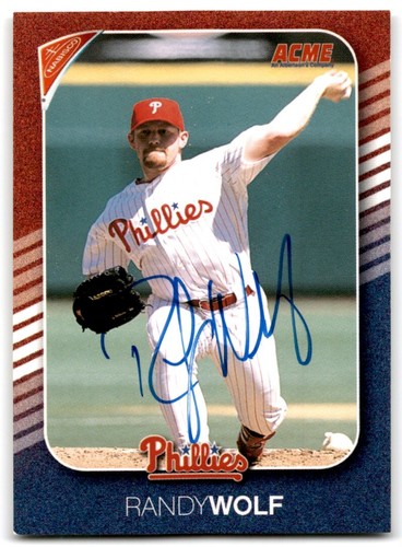 2002 Nabisco / Acme Philadelphia Phillies Signed Randy Wolf | eBay