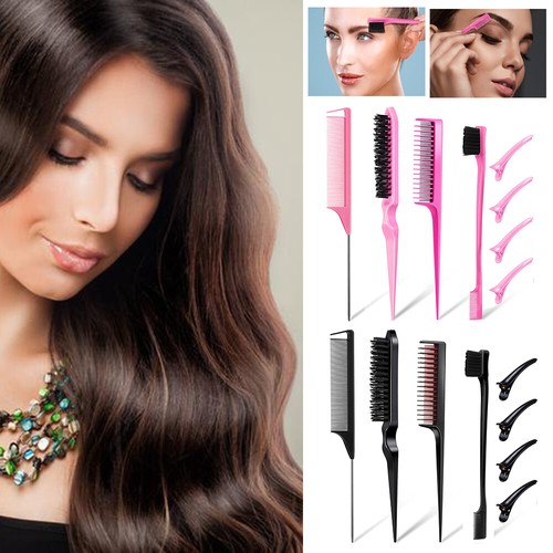 Hair Fluffy Tools Teasing Back Brush Hairdressing Rat Tail Combs Hair ...