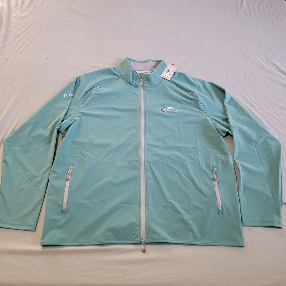 RBC Heritage Peter Millar Tour Jacket Mens 2XL Green Full Zip ...