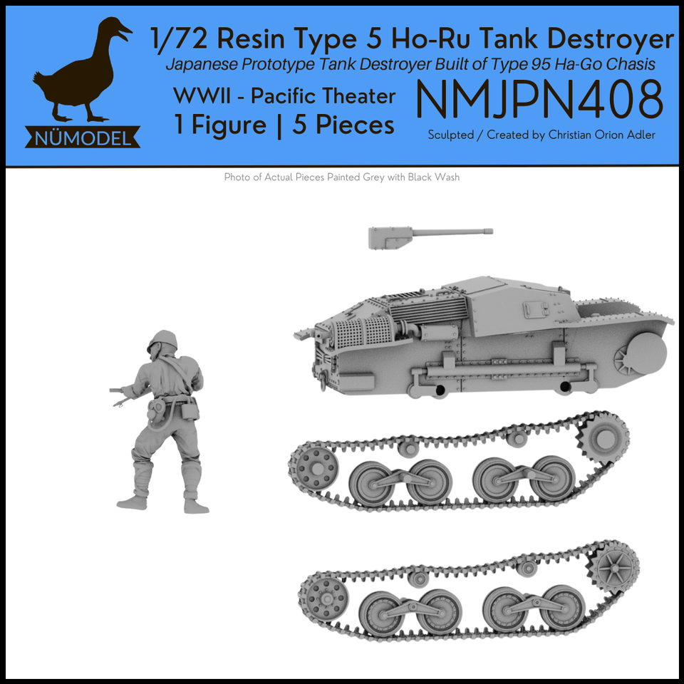 NUMODEL NMJPN408 | 1/72 Resin WWII IJA Type 5 Ho-Ru Tank Destroyer ...