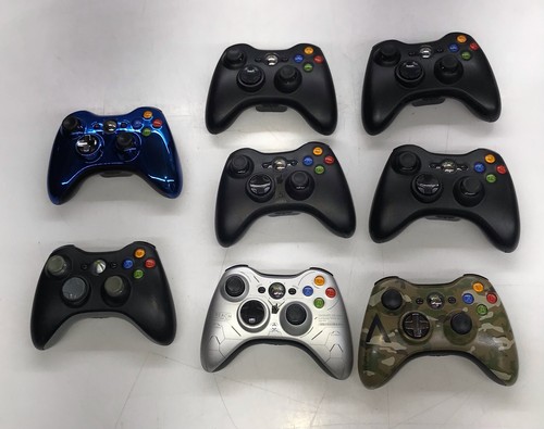 LOT-8 Microsoft Xbox 360 Wireless Gaming Controller -Model 1403 Mix ...