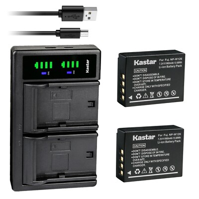 LTD2 Charger & 2 battery for Fujifilm X-T100 X-T200 X100F X100V X100VI ...