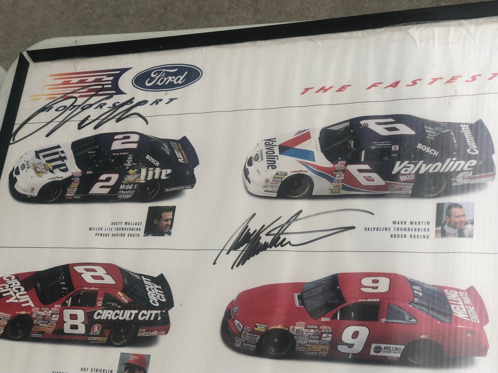 AUTOGRAPHED SIGNED Ford Motorsport Fastest Oval in Racing Poster w ...
