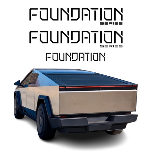 Foundation Series Tesla Cybertruck Sides Vinyl Tesla Decal Sticker for ...