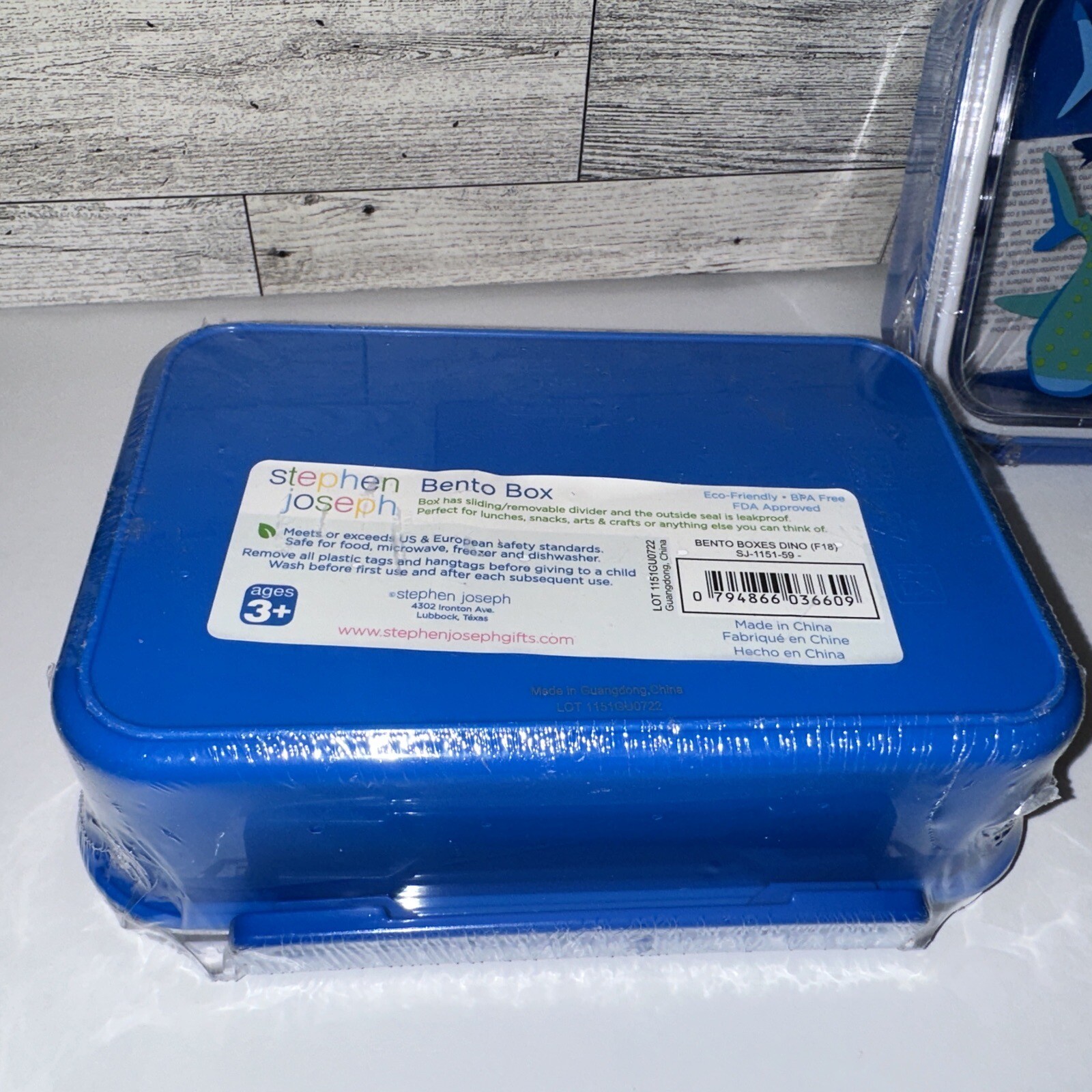 2 Stephen Joseph Kids Bento Box Blue With Dinosaurs & Sharks 2 Boxes | eBay