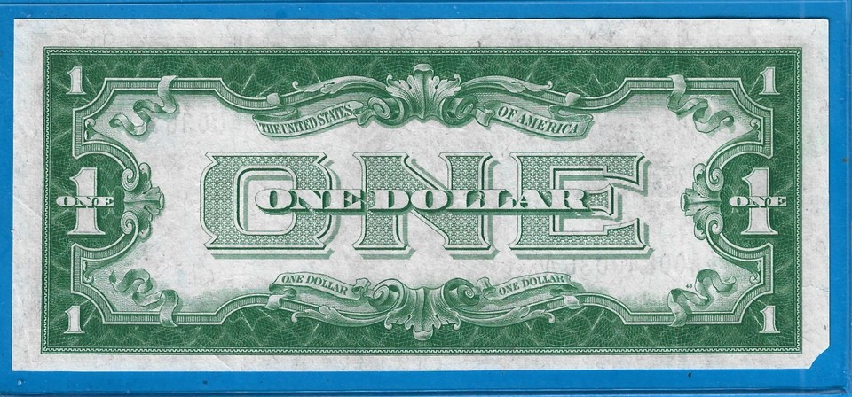 1928 $1 Silver Certificate Funny Back Note,Blue Seal,Crisp XF(corner ...