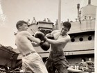 Vtg Photo 2 Buff Beefcake Hot Shirtless Sailors In Boxing Match Aboard ...