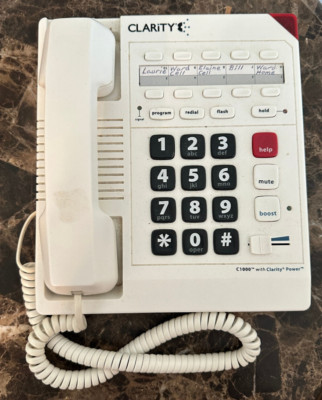CLARITY C1000 WITH CLARITY POWER AMPLIFIED TELEPHONE DESK OFFICE PHONE ...