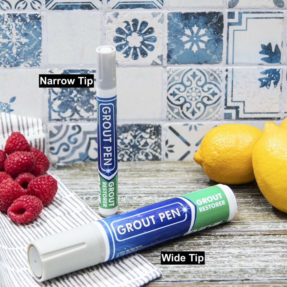 Grout Pen Light Grey Tile Paint Marker: Waterproof Tile Grout Colorant ...