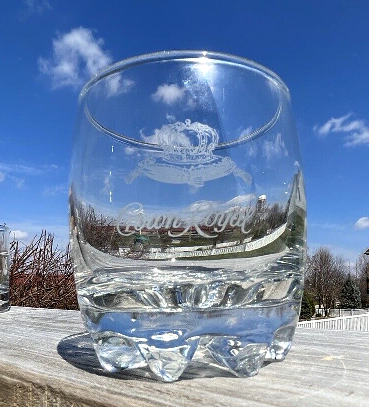 Crown Royal Rocks Glasses, Round Eight-Point Base, Solid Pillow Logo ...