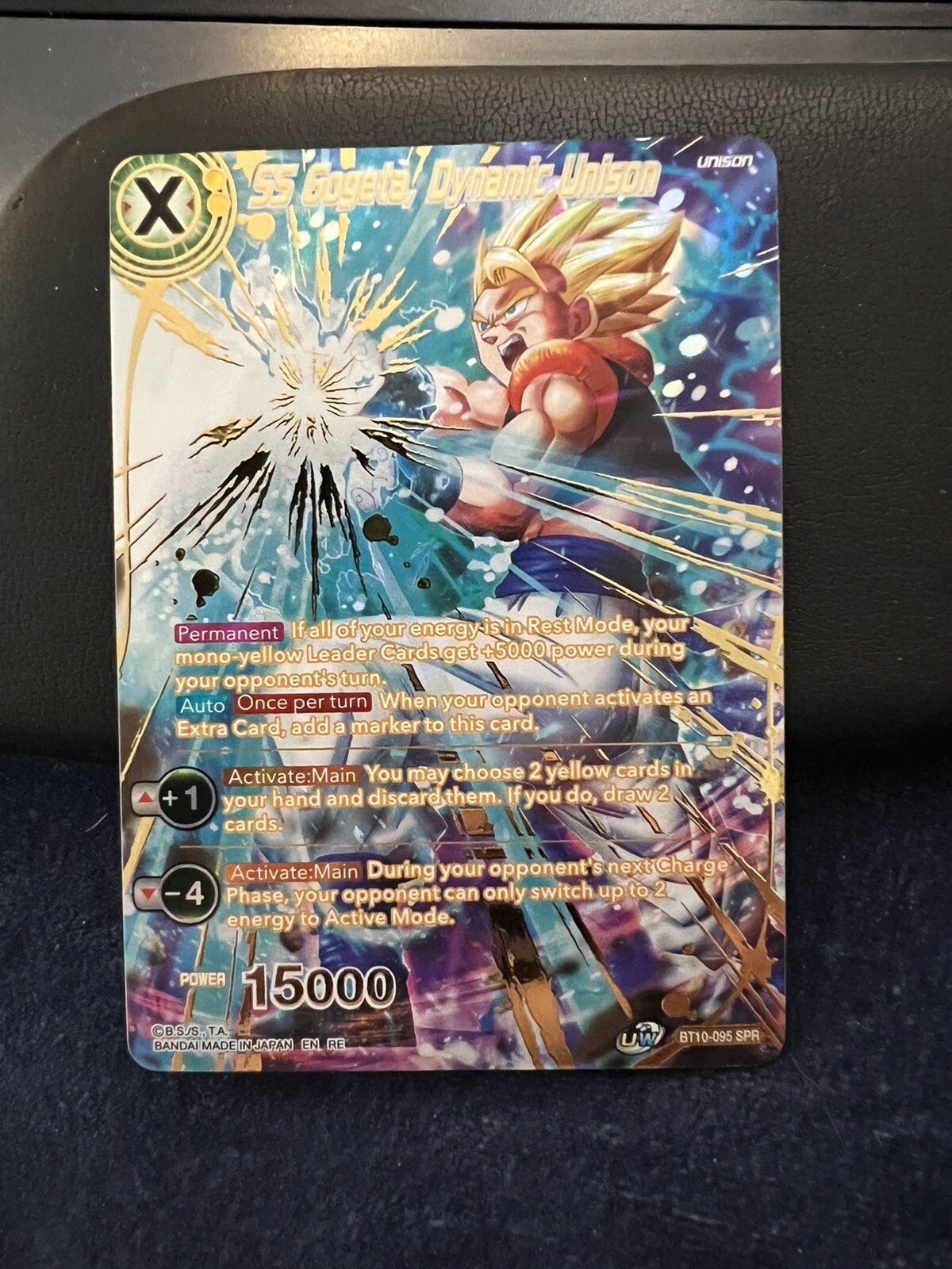 SS Gogeta Dynamic Unison BT10 SPR Foil 1st Ed. Dragon Ball Super Card ...
