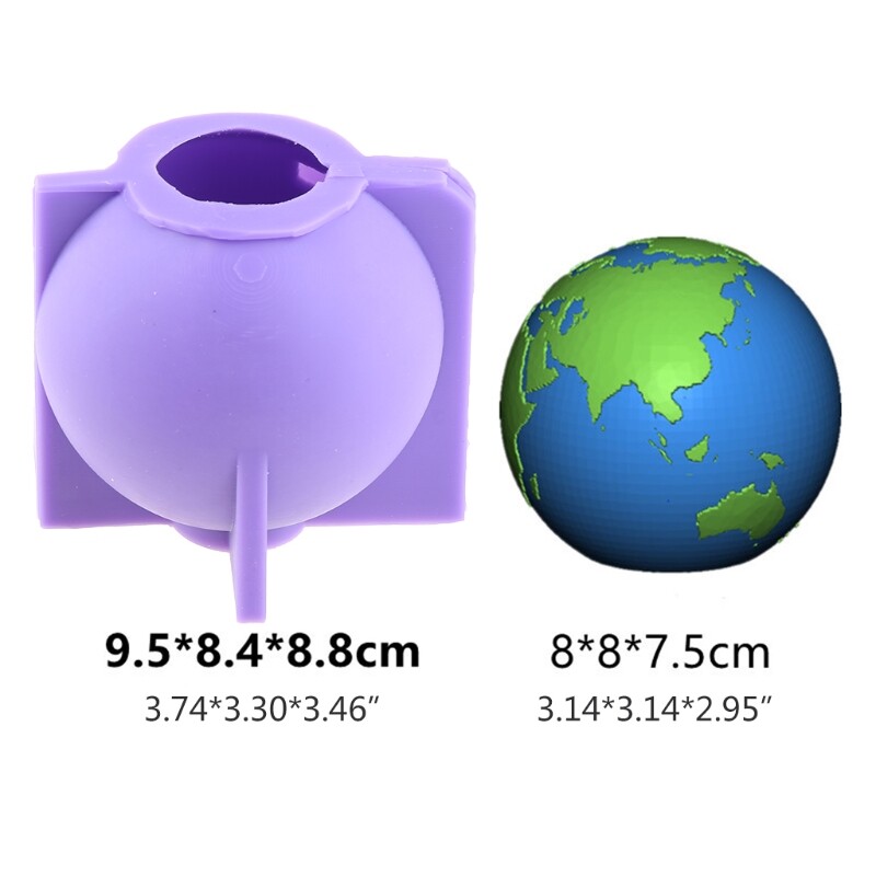 3D Globe Epoxy Resin Mold Plaster Silicone DIY Crafts Ornament Mold | eBay
