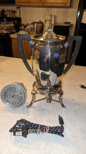 Antique Universal Landers Frary Clark Electric Coffee Pot percolator ...