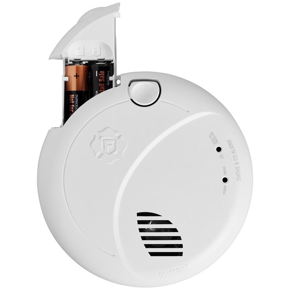 First Alert SMCO100V-AC Hardwired Smoke & CO Alarm Battery Backup ...