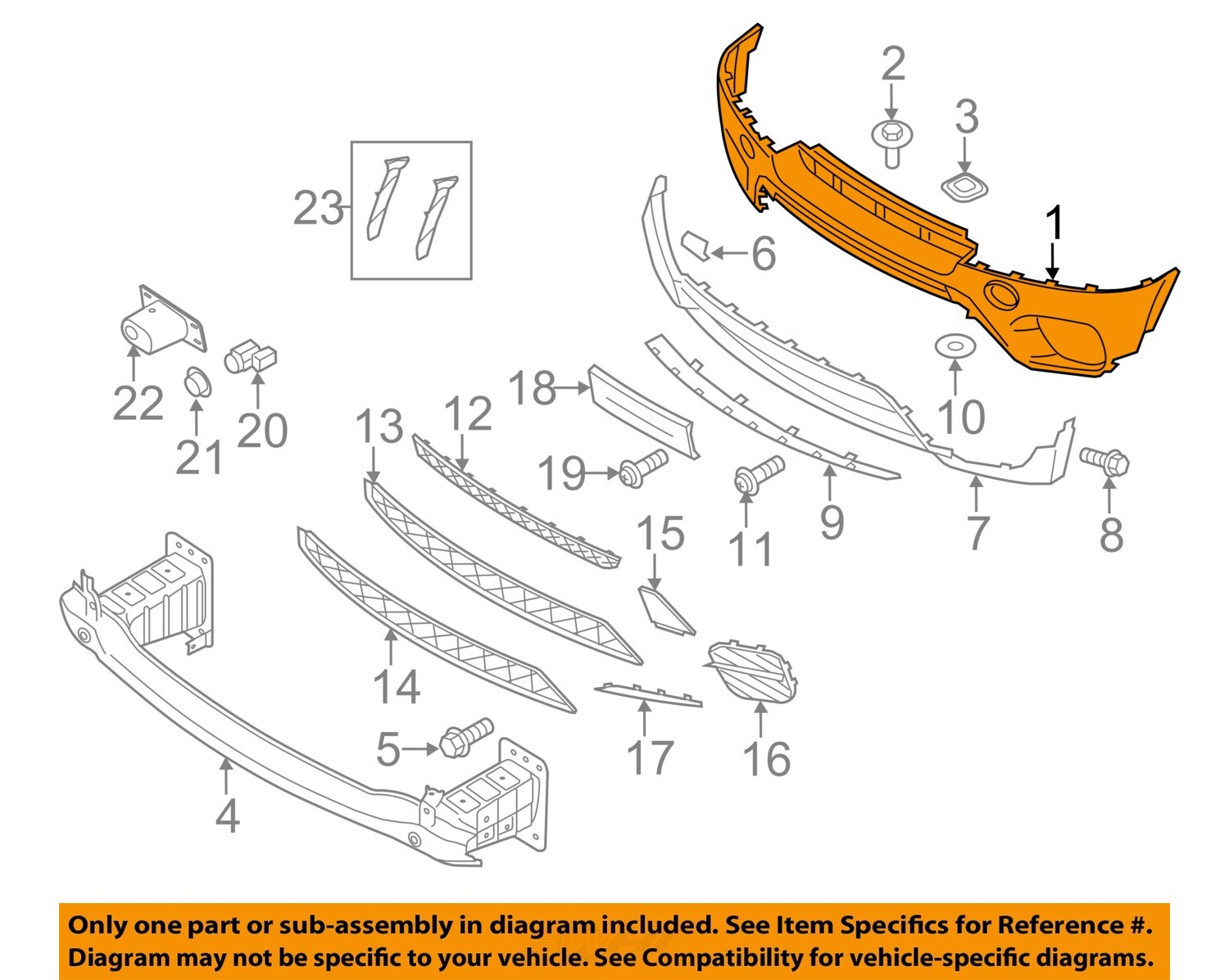 51117222718 BMW X5 2011-2013 E70 Upper Bumper Cover for sale online | eBay