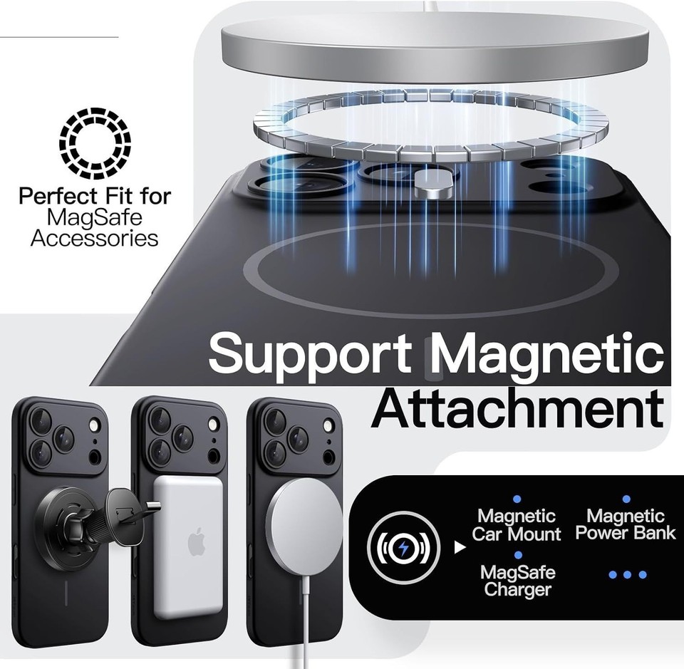 Slim Magnetic Case for iPhone 18 Pro Max, Black | eBay UK