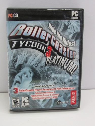 Roller Coaster Tycoon 3: Platinum PC: 2006 Atari CD-Rom #EO ...