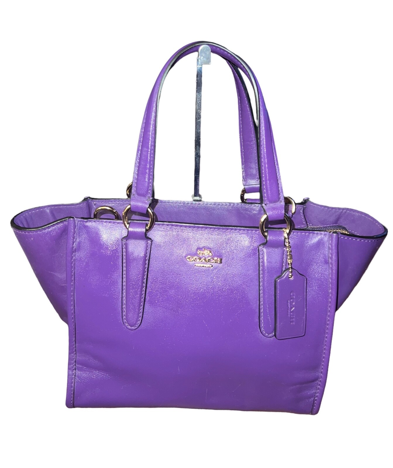 Coach Crosby Mini Carryall Smooth Leather, Purple #F3… - Gem