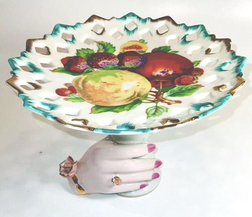 Vintage Porcelain Betson Lady Hand Reticulated 5 1/4” Serving Dish | eBay