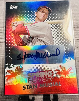 STAN MUSIAL 2013 TOPPS BASEBALL SPRING FEVER AUTOGRAPH AUTO Q2474 | eBay