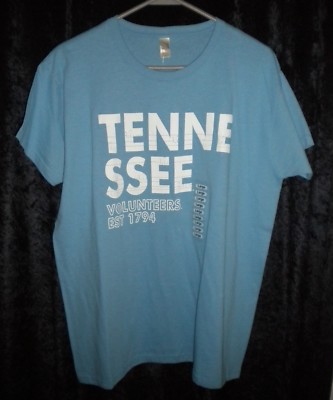 NWT ANVIL KNITWEAR TENNESSEE VOLUNTEERS 1794 BLUE & WHITE KNIT T SHIRT ...