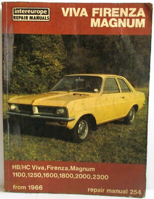 Intereurope - Viva Firenza Magnum / from 1966 / Workshop Manual - 1st ...