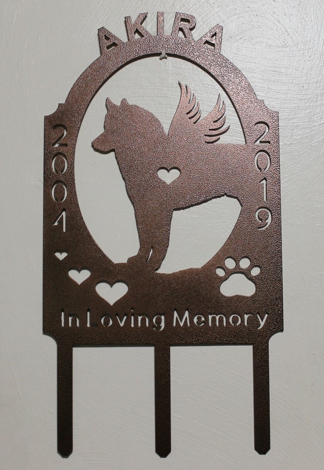 Siberian Husky Dog Pet Memorial Grave Marker Sign Cemetery Personalized ...