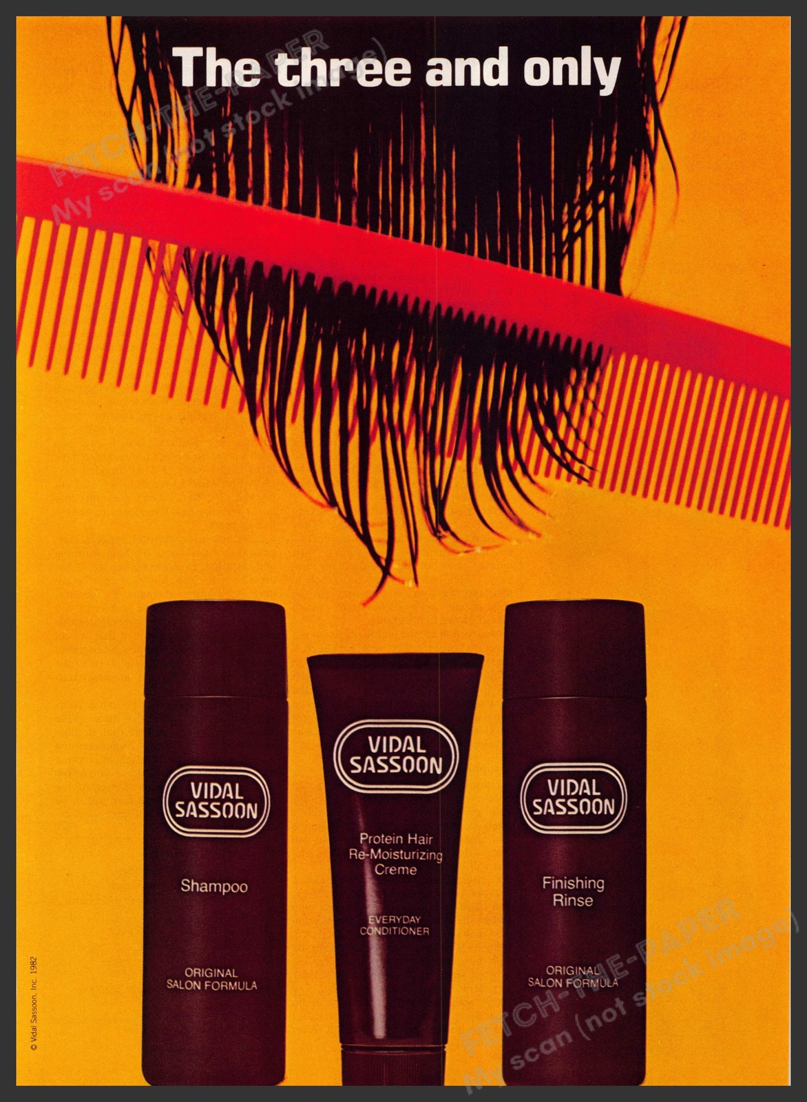 Vidal Sassoon 1980s Print Advertisement 1982 "The three and only" | eBay