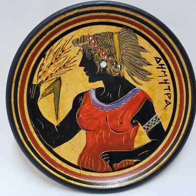 Demeter Goddess of Harvest Demetra Ancient Greek Hand Painted Art ...