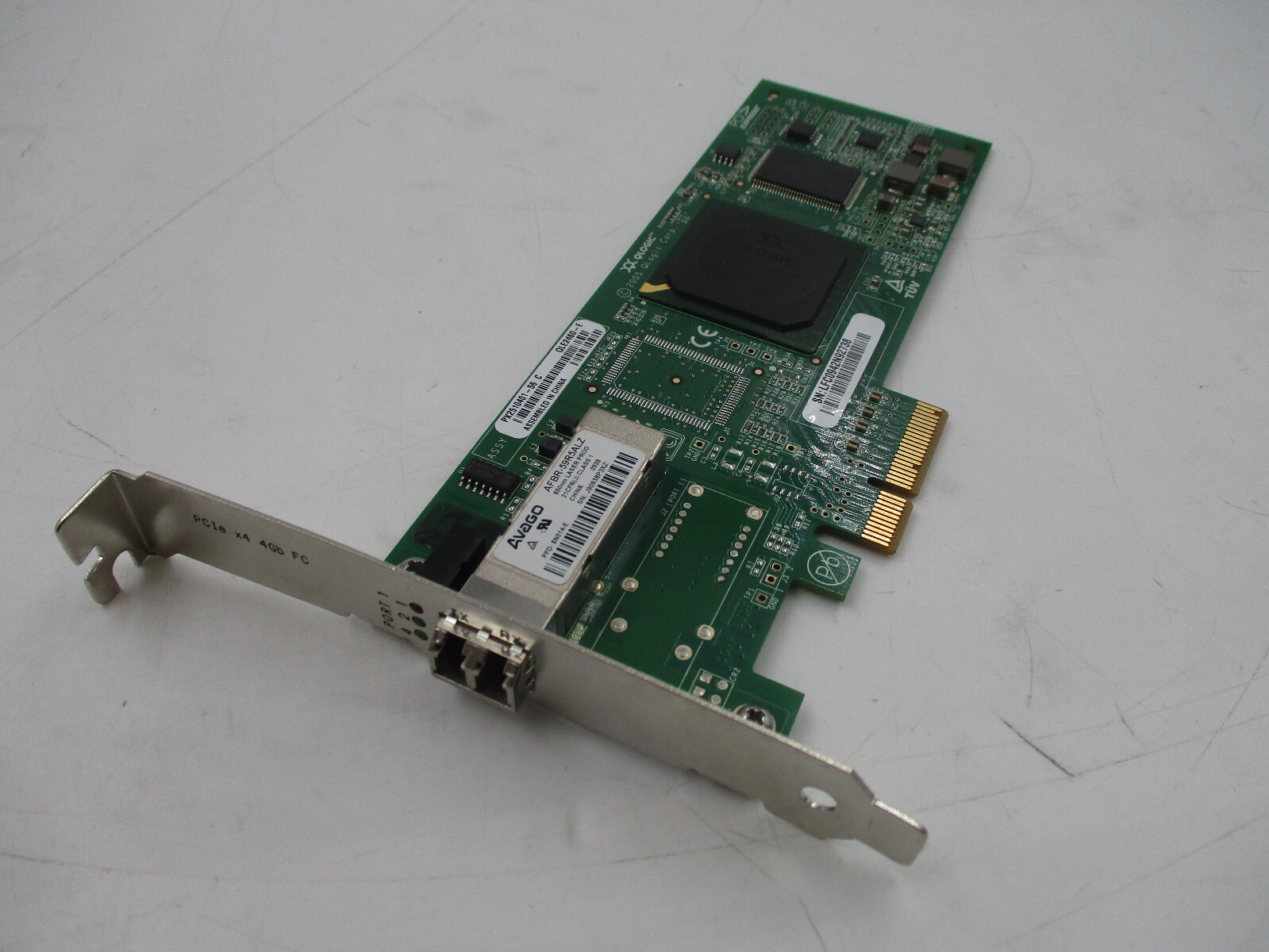 QLogic Single Port 4Gbps PCIe x4 Fiber Channel Hot Bus Adapter P/N ...