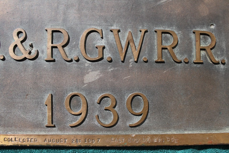 1939 Denver & Rio Grande Western Railroad Sign Rare D&RGW Railway Malta ...