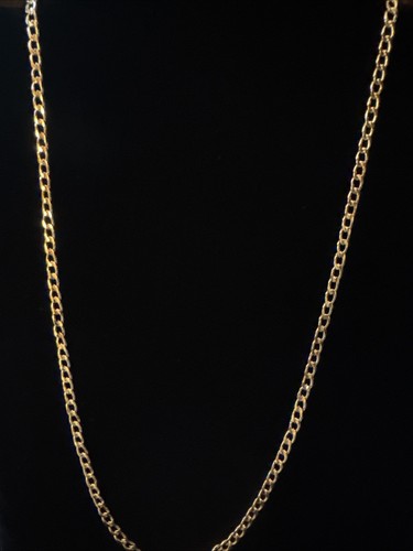 20 inch Cuban Link men or women’s chain 18 karat gold over sterling ...