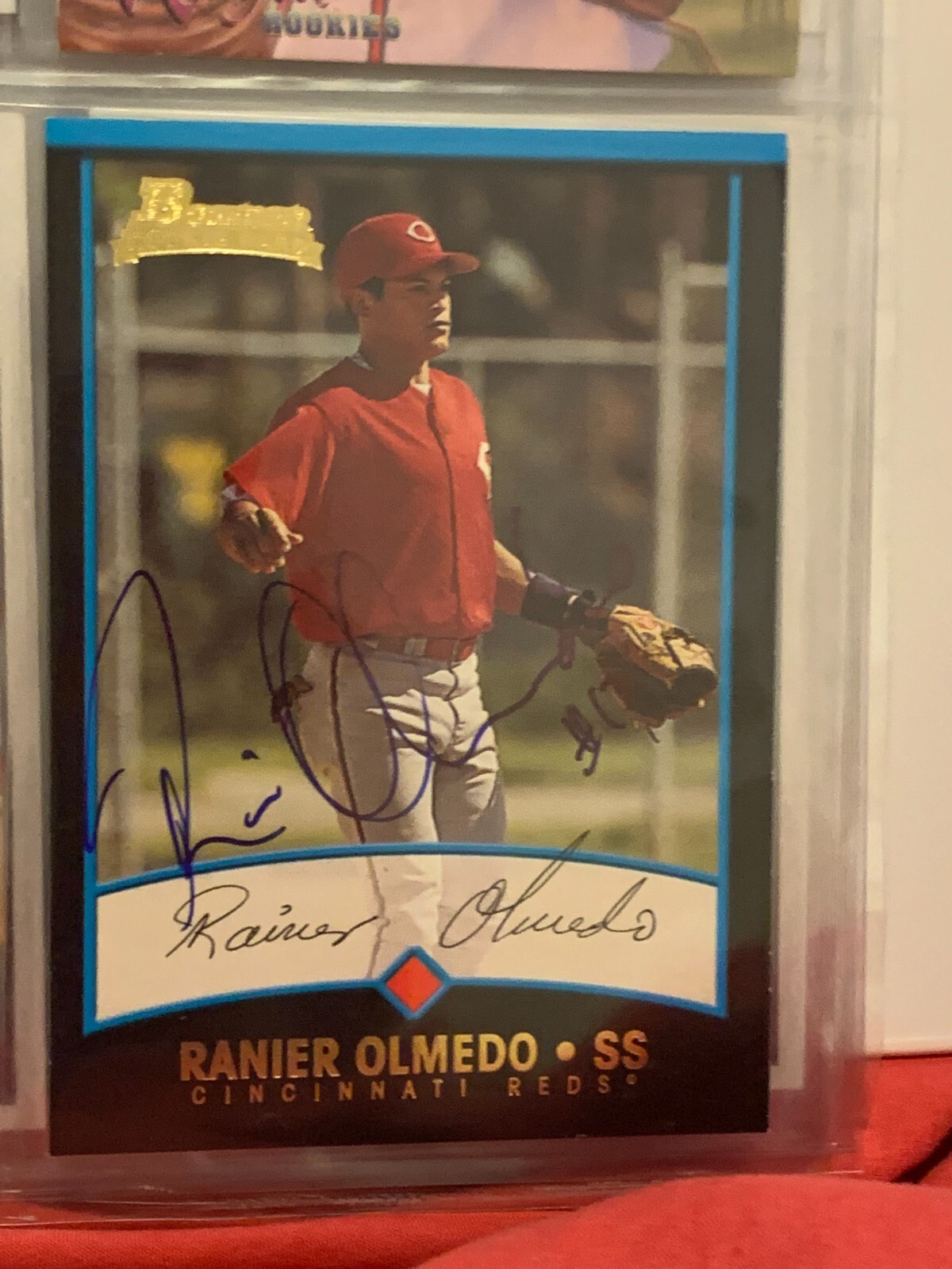 RAY RAINER OLMEDO AUTOGRAPHED SIGNED 2001 BOWMAN CARD REDS COA | eBay