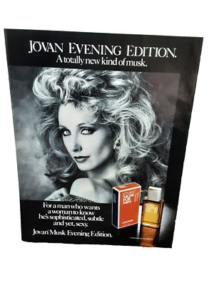 1986 Morgan Fairchild Jovan Musk Evening Edition Original Vintage print ...