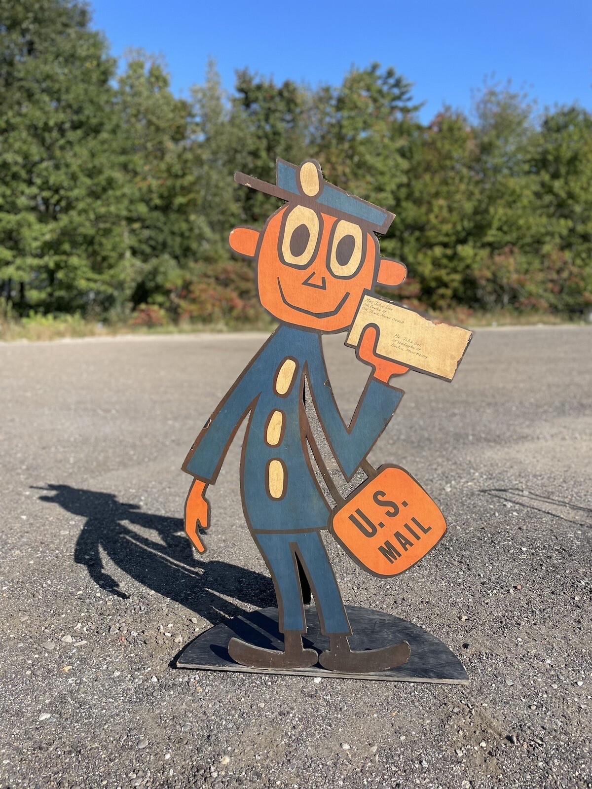 Original Vintage 1960s Mr Zip US POST OFFICE Mailman Sign Display Old ...