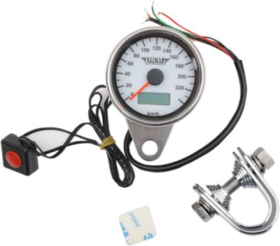 Drag Specialties 220 KM/H Programmable Mini Electronic Speedometers ...