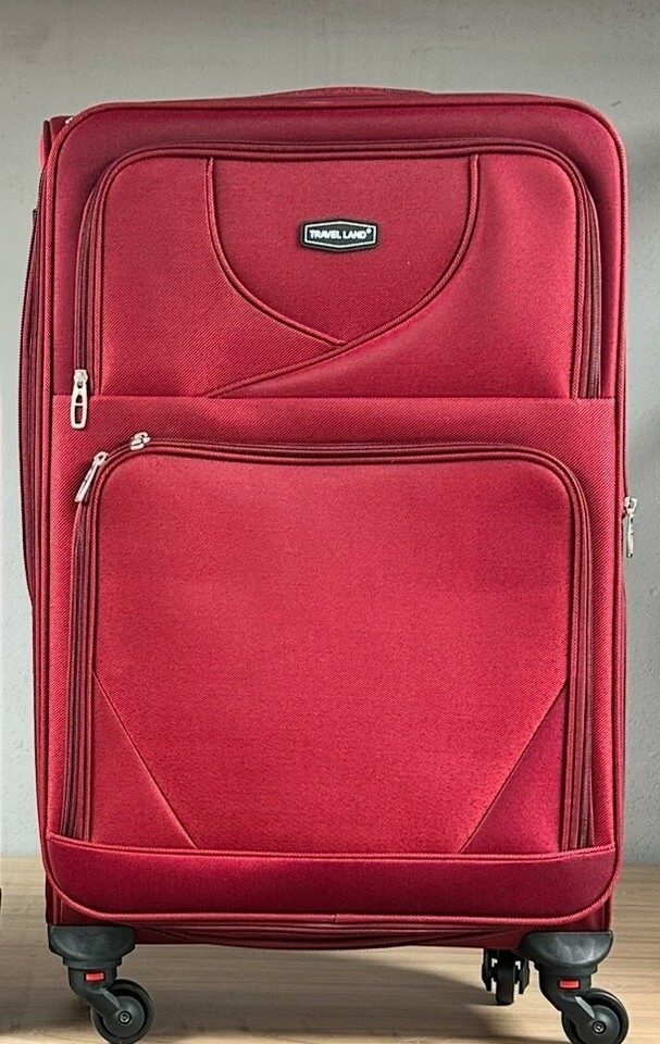 MEDIUM 25" Inch Lightweight Luggage Hard Shell Fabric Soft Suitcase Bag ...